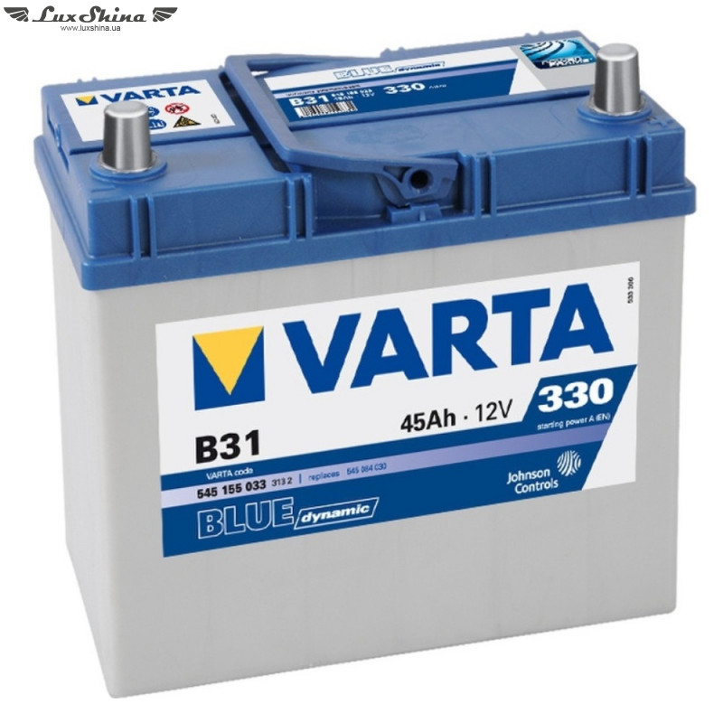 Купить или заказать VARTA (B31) BLUE dynamic 45Ah 330A 12V R (129x227x238), цена, отзывы ...